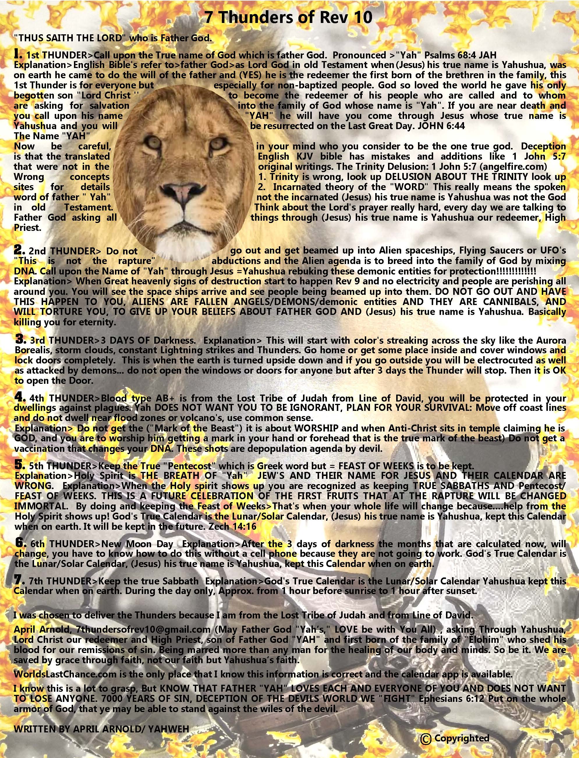 Seven thunders of revelation ten – Thus Saith the LORD